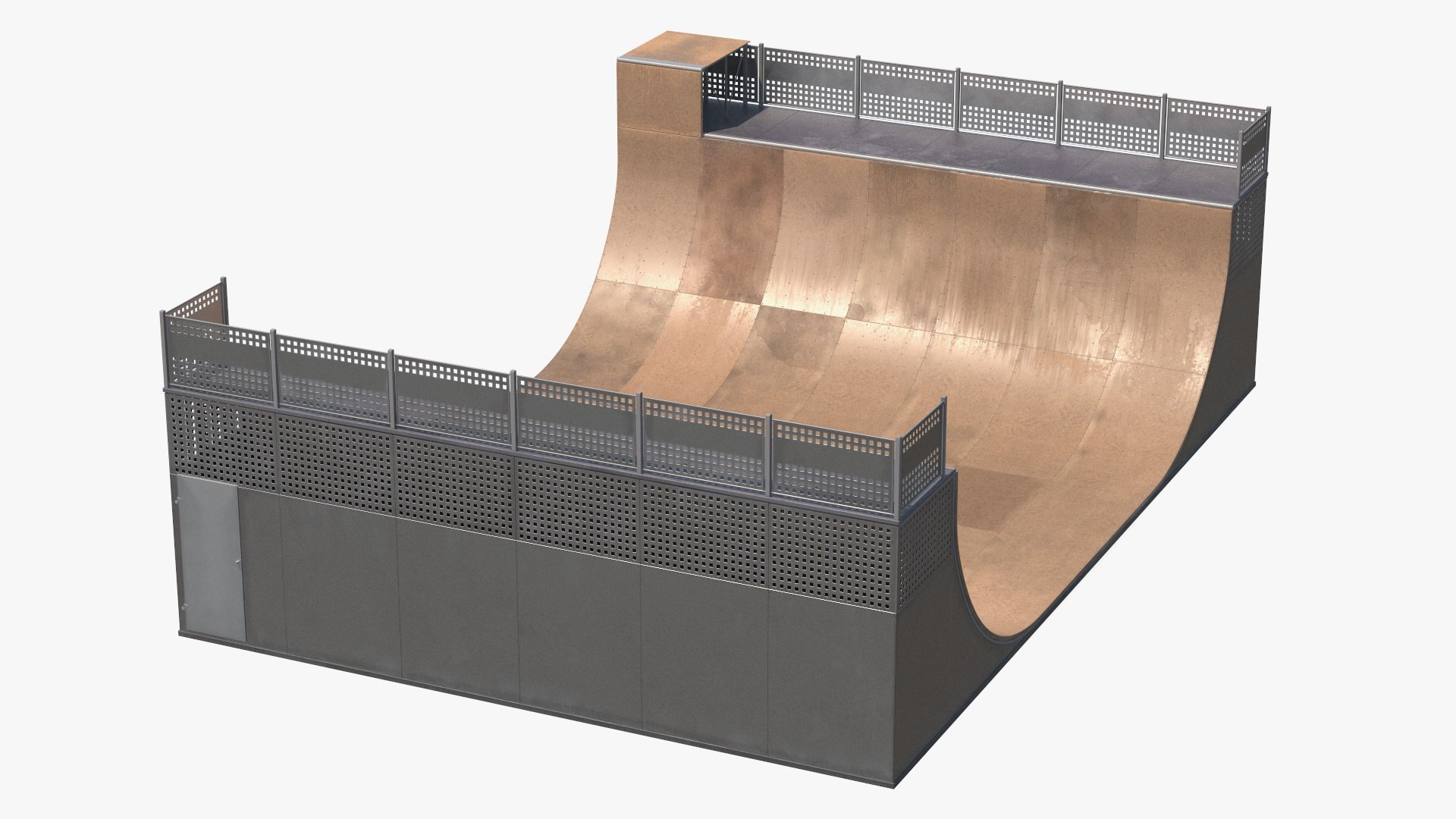 Half Pipe Skate Ramp Model - TurboSquid 2307242