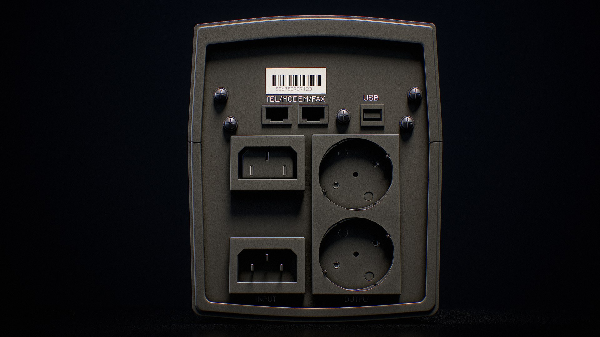 3D Uninterruptible Power Supply UPS PBR Model - TurboSquid 2009531