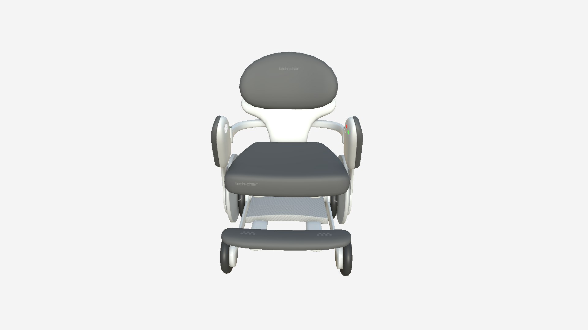 Tech Wheelchair B01 White Gray - Disability Character Design 3D Model ...