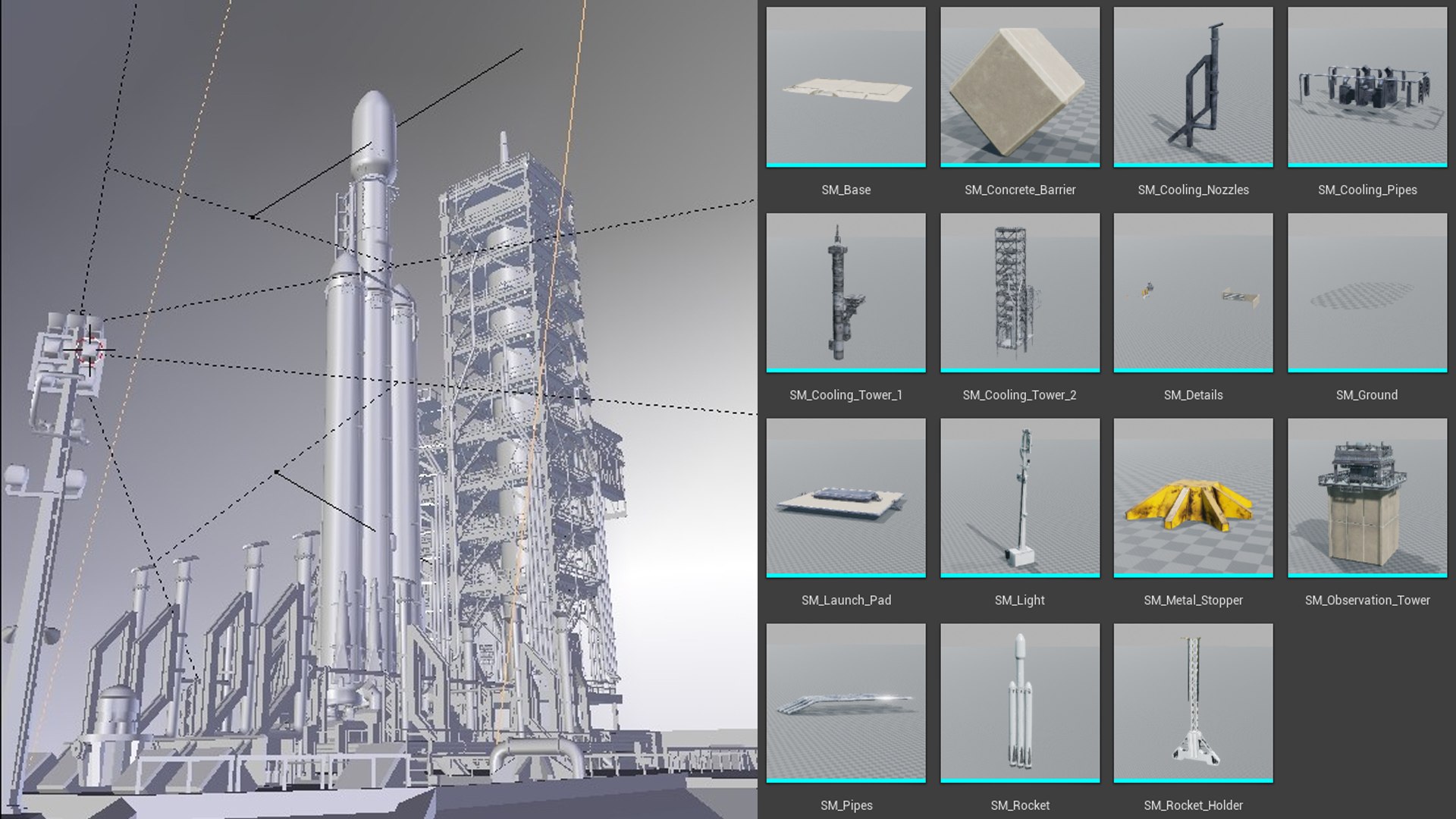 Rocket Launch Pad Interior Modular Environment 3D Model - TurboSquid ...