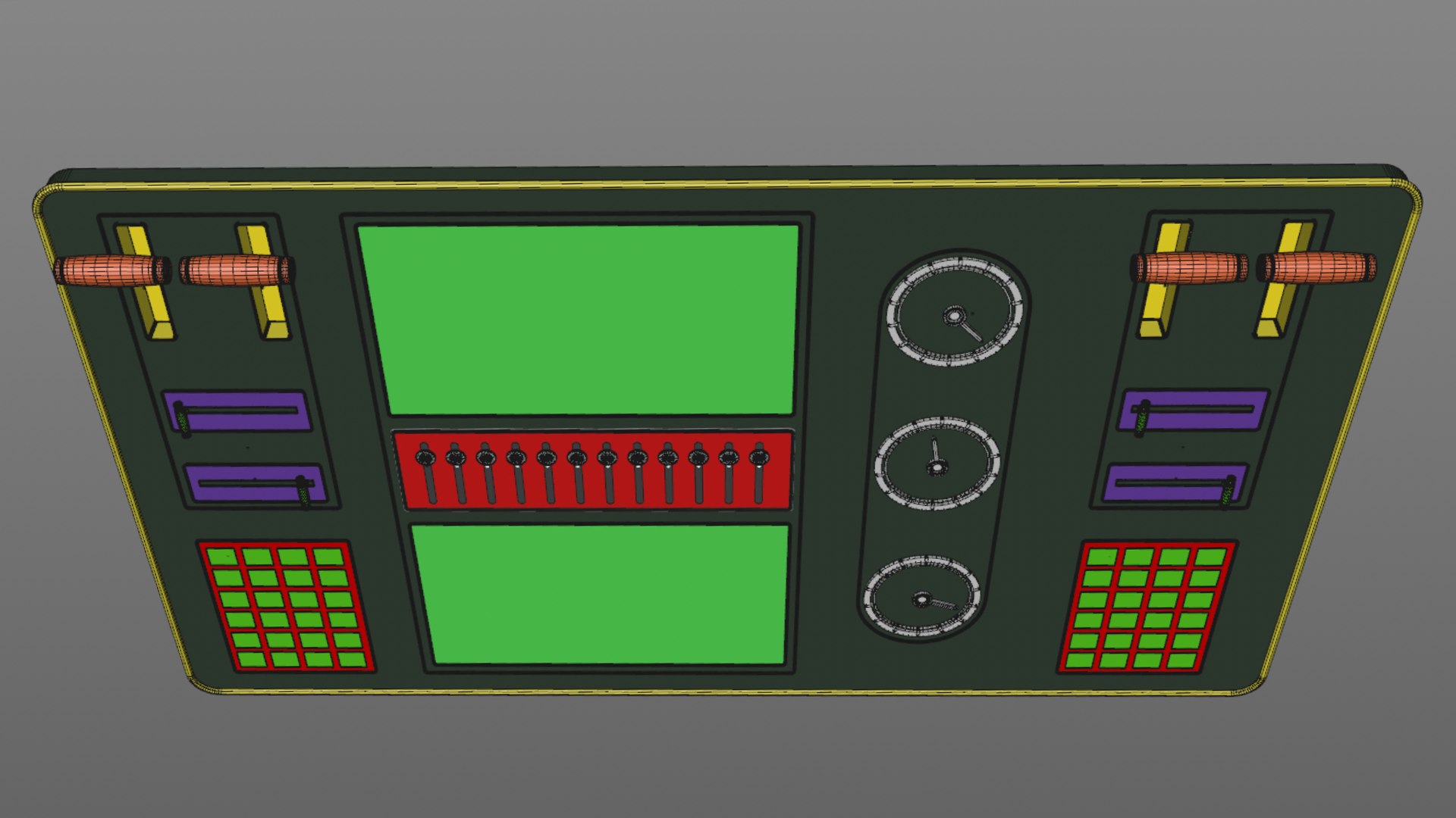 Cartoon Control Panel 3D - TurboSquid 2113808