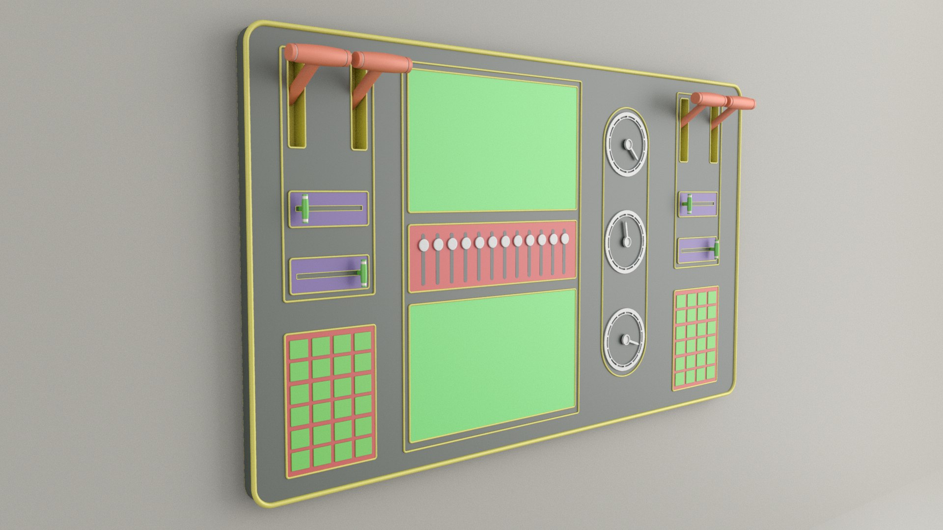 Cartoon Control Panel 3D - TurboSquid 2113808