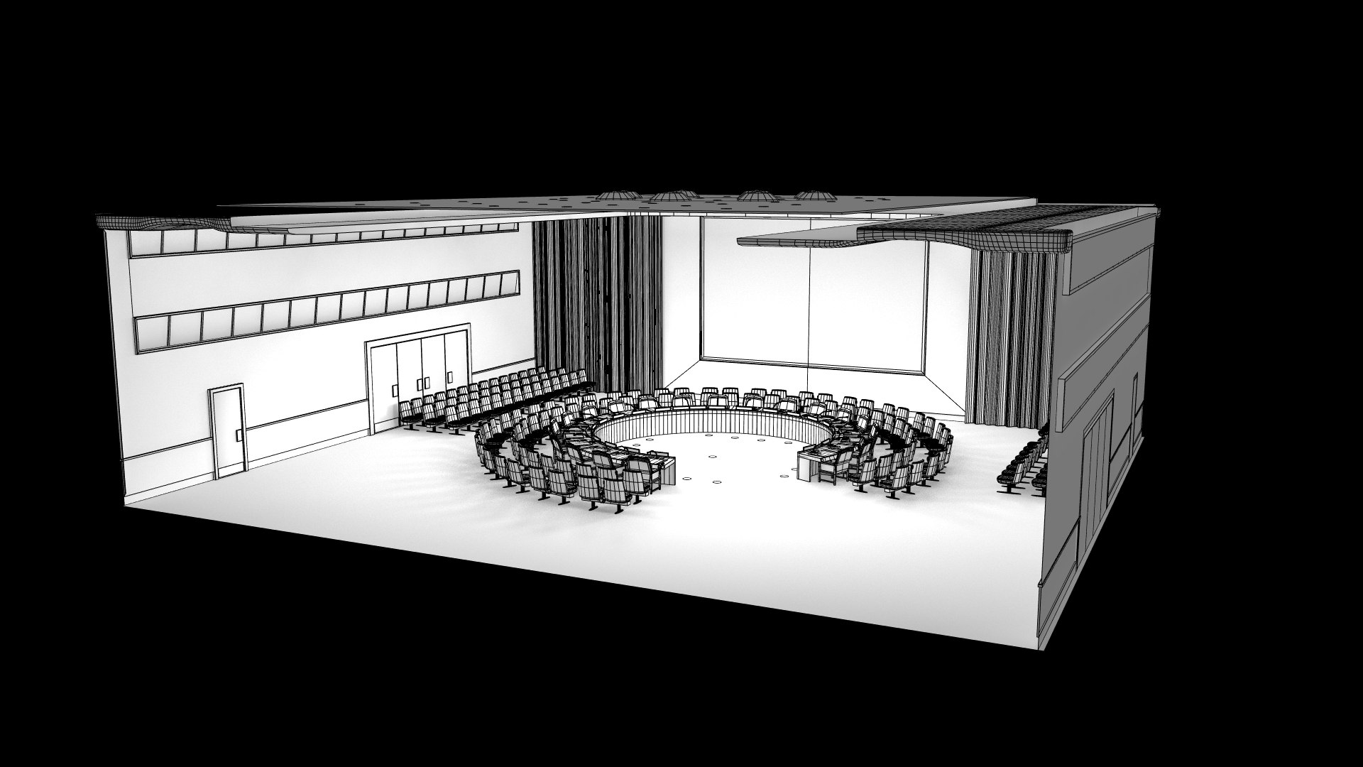 3D United Nations Security Council Conference Room Model - TurboSquid ...