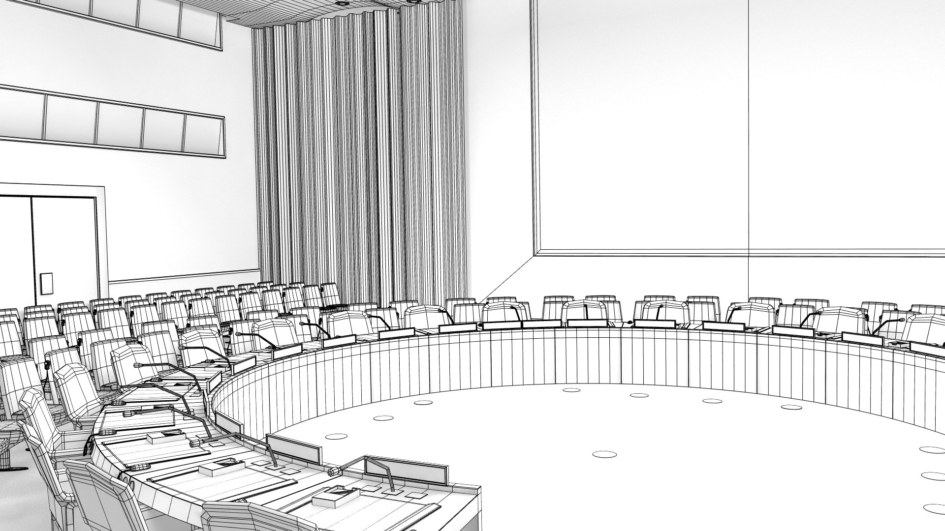 3D United Nations Security Council Conference Room Model - TurboSquid ...
