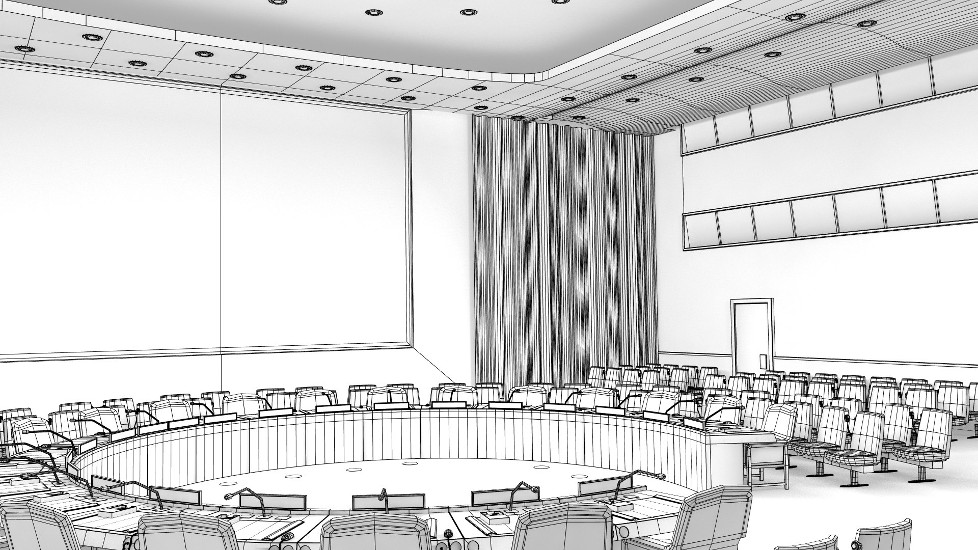 3D United Nations Security Council Conference Room Model - TurboSquid ...