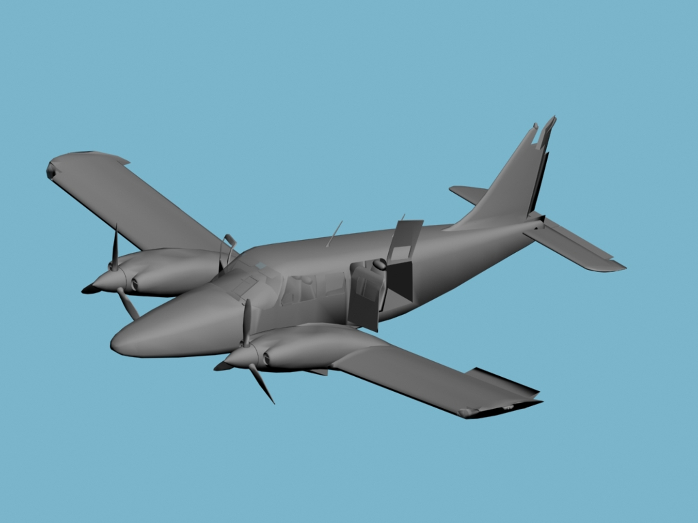 piper seneca v plane 3d max