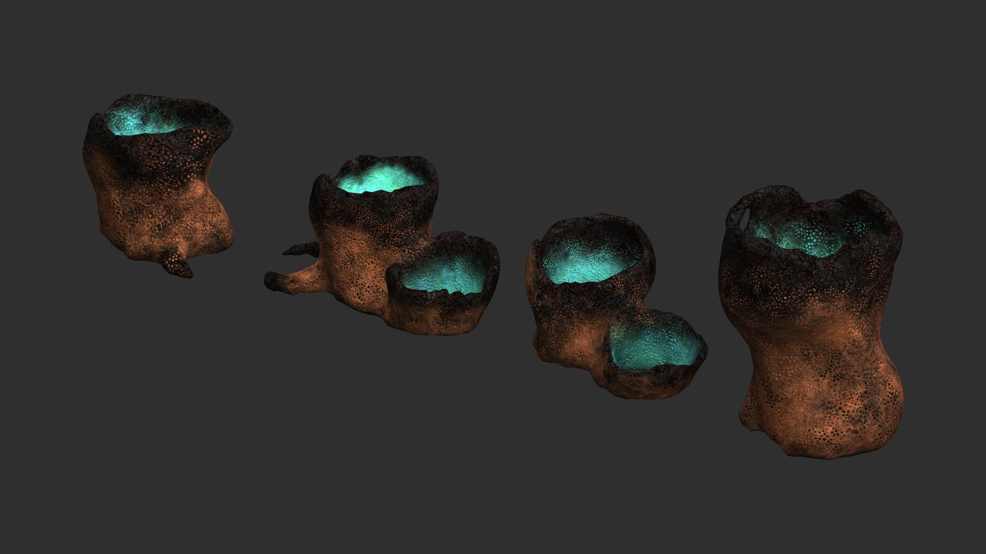 Alien Tubes - Blue 3D Model - TurboSquid 2212013