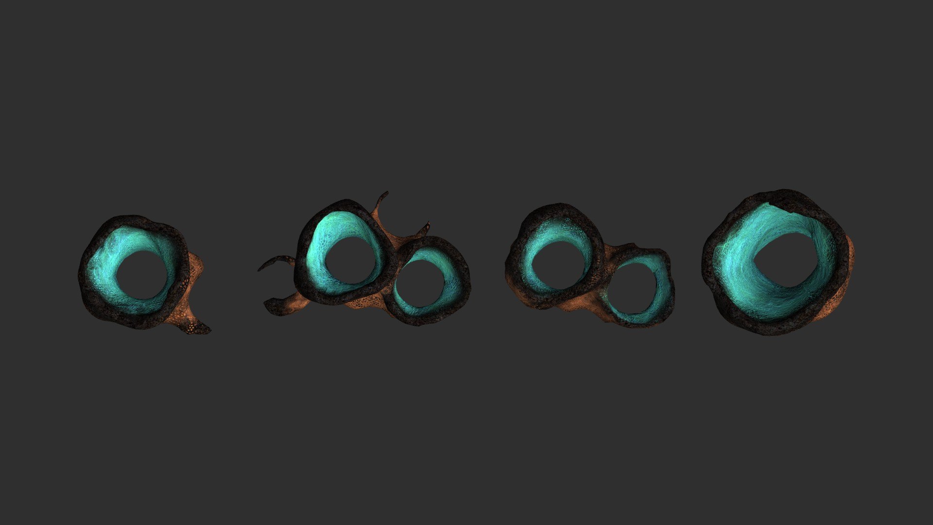 Alien Tubes - Blue 3D Model - TurboSquid 2212013