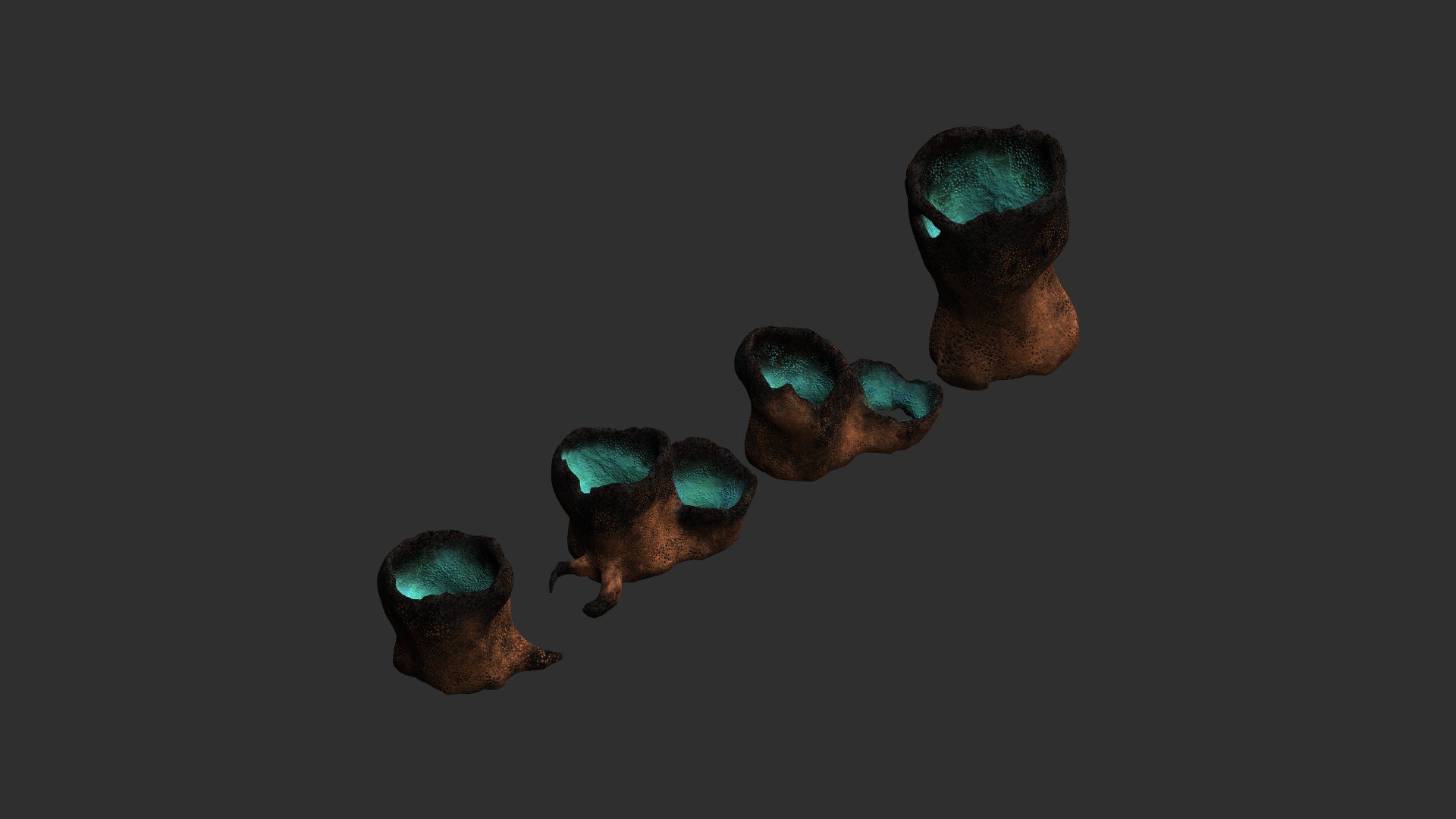 Alien Tubes - Blue 3D Model - TurboSquid 2212013