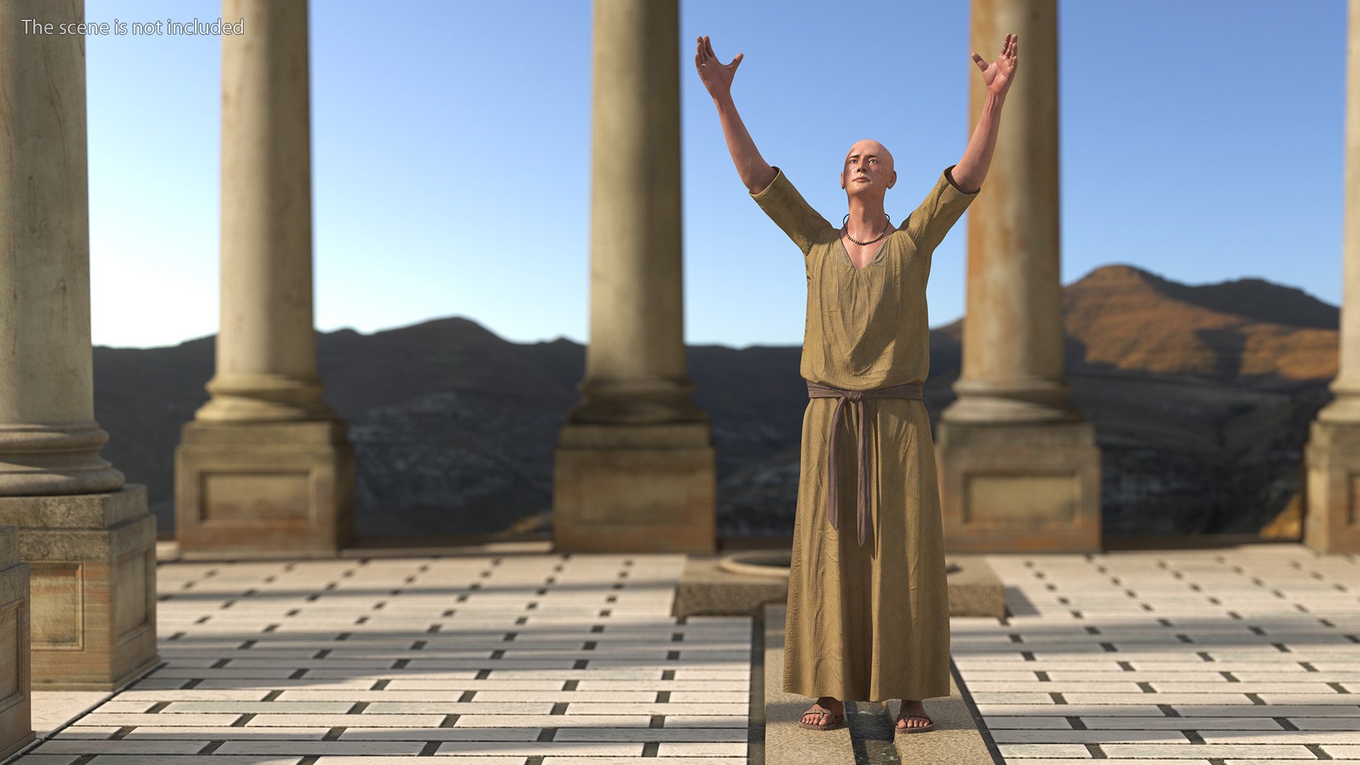 Ancient Priest Rigged Model - TurboSquid 2268677