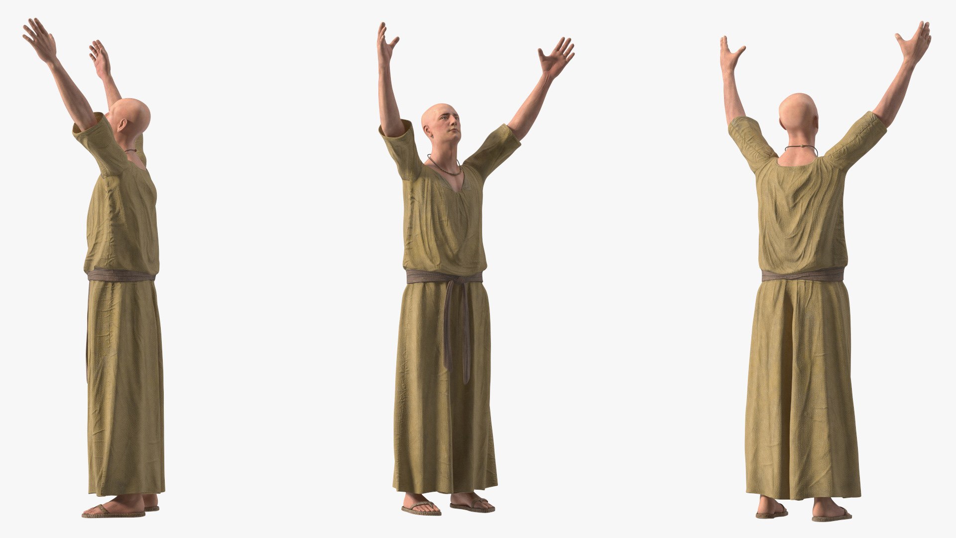 Ancient Priest Rigged Model - TurboSquid 2268677