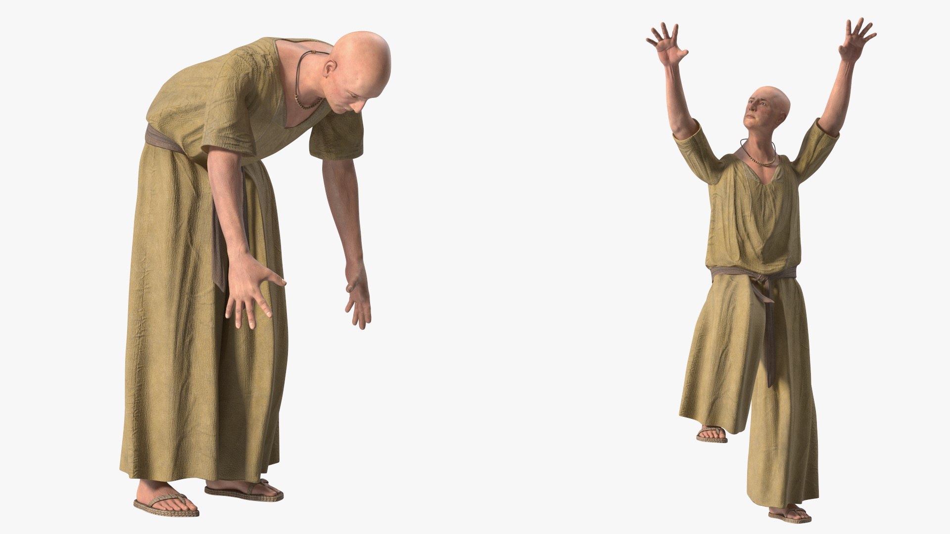 Ancient Priest Rigged Model - TurboSquid 2268677