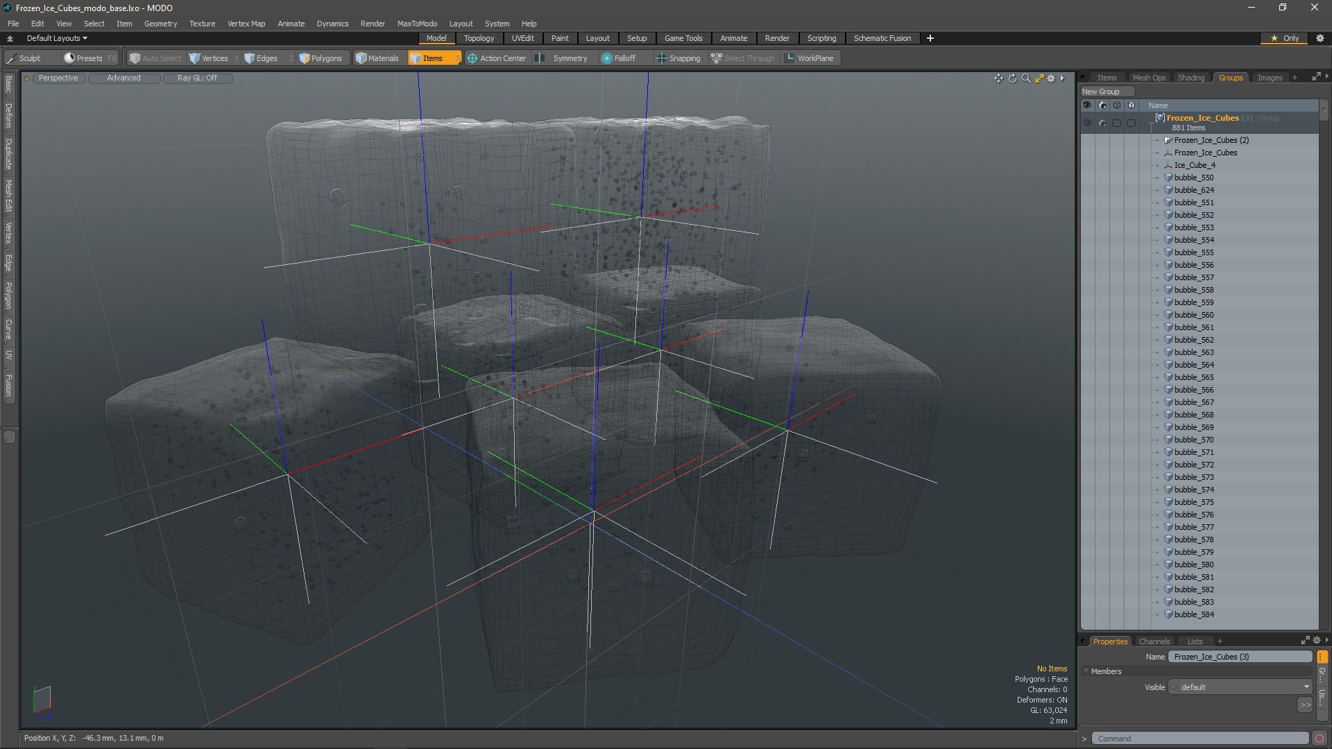 3D Model Frozen Ice Cubes - TurboSquid 2252298