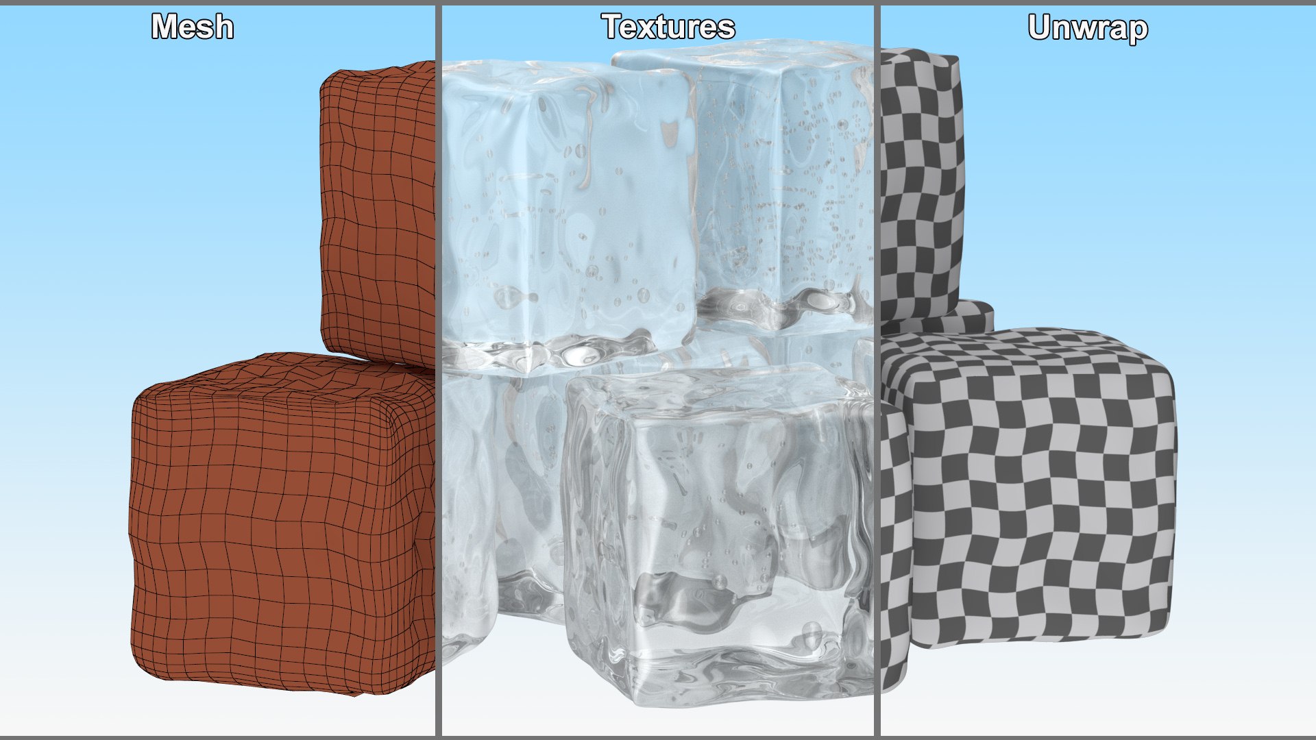 3D Model Frozen Ice Cubes - TurboSquid 2252298