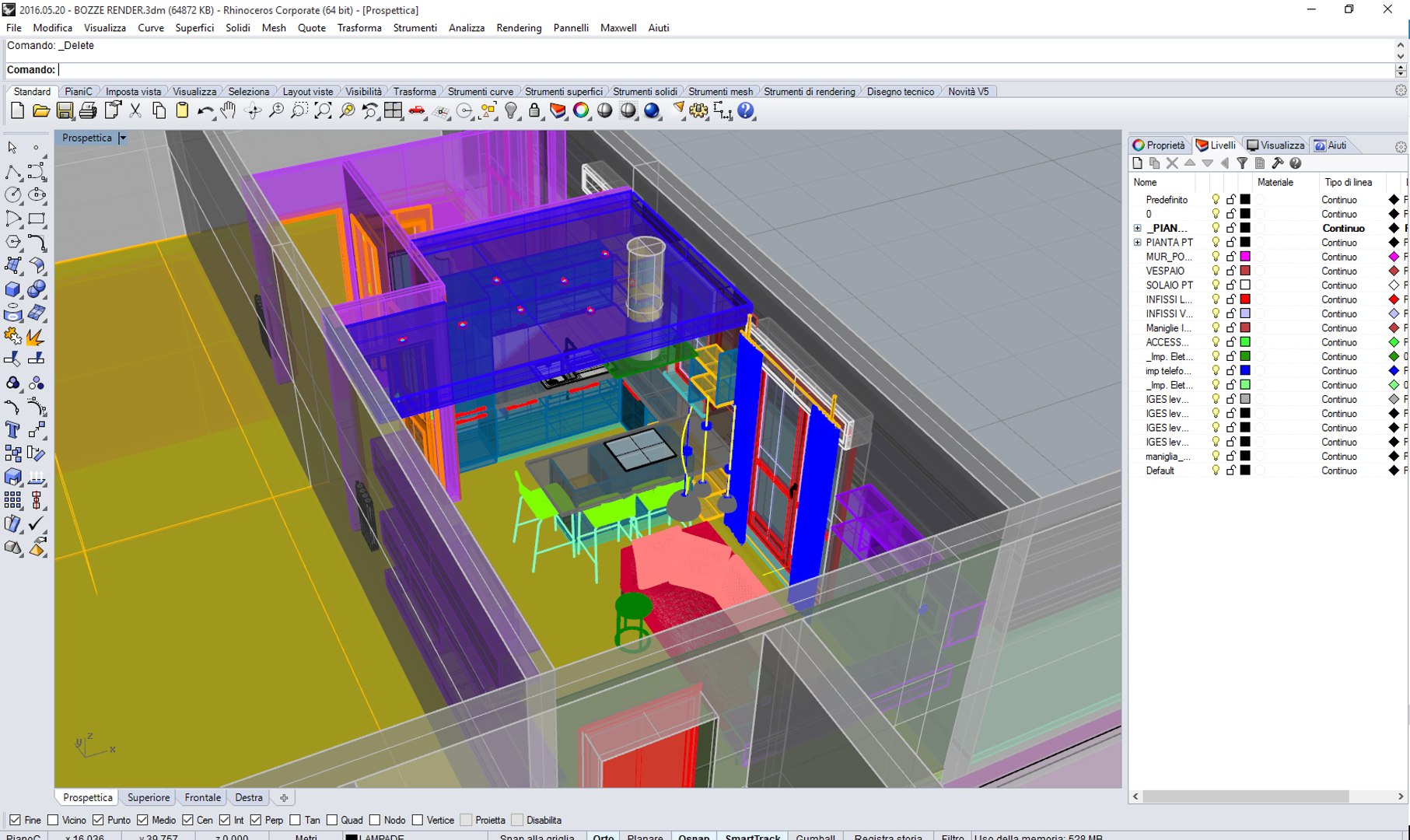 3d Model Modeled Rhinoceros Renderized