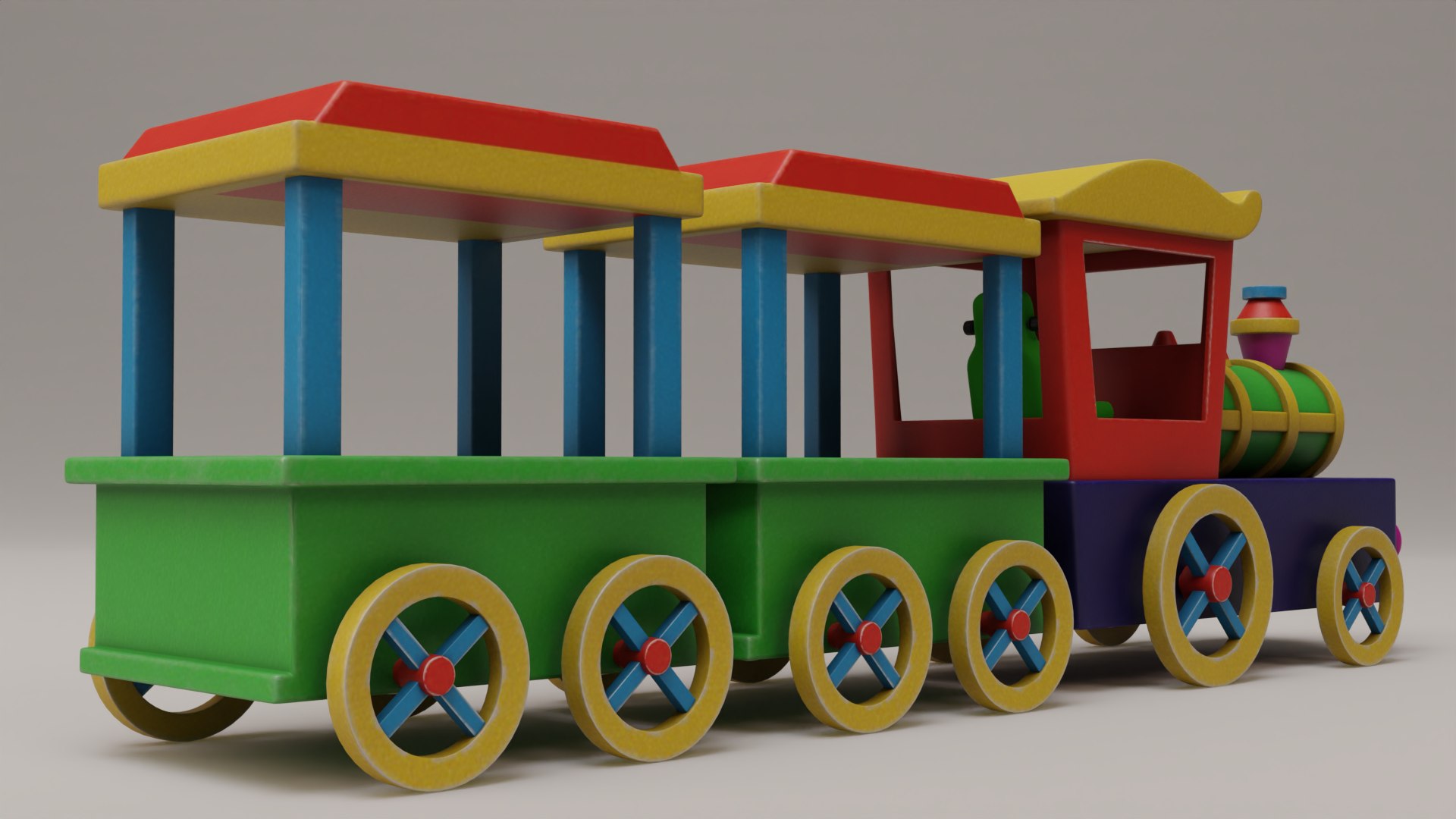 3D Toy Train Model Model - TurboSquid 2053243