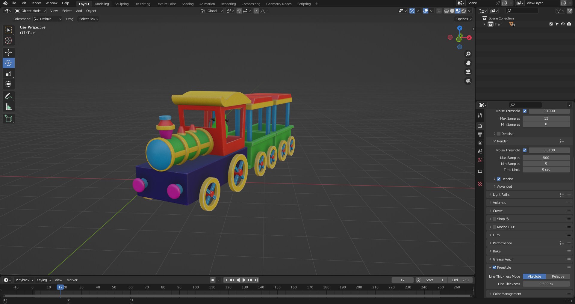 3D Toy Train Model Model - TurboSquid 2053243
