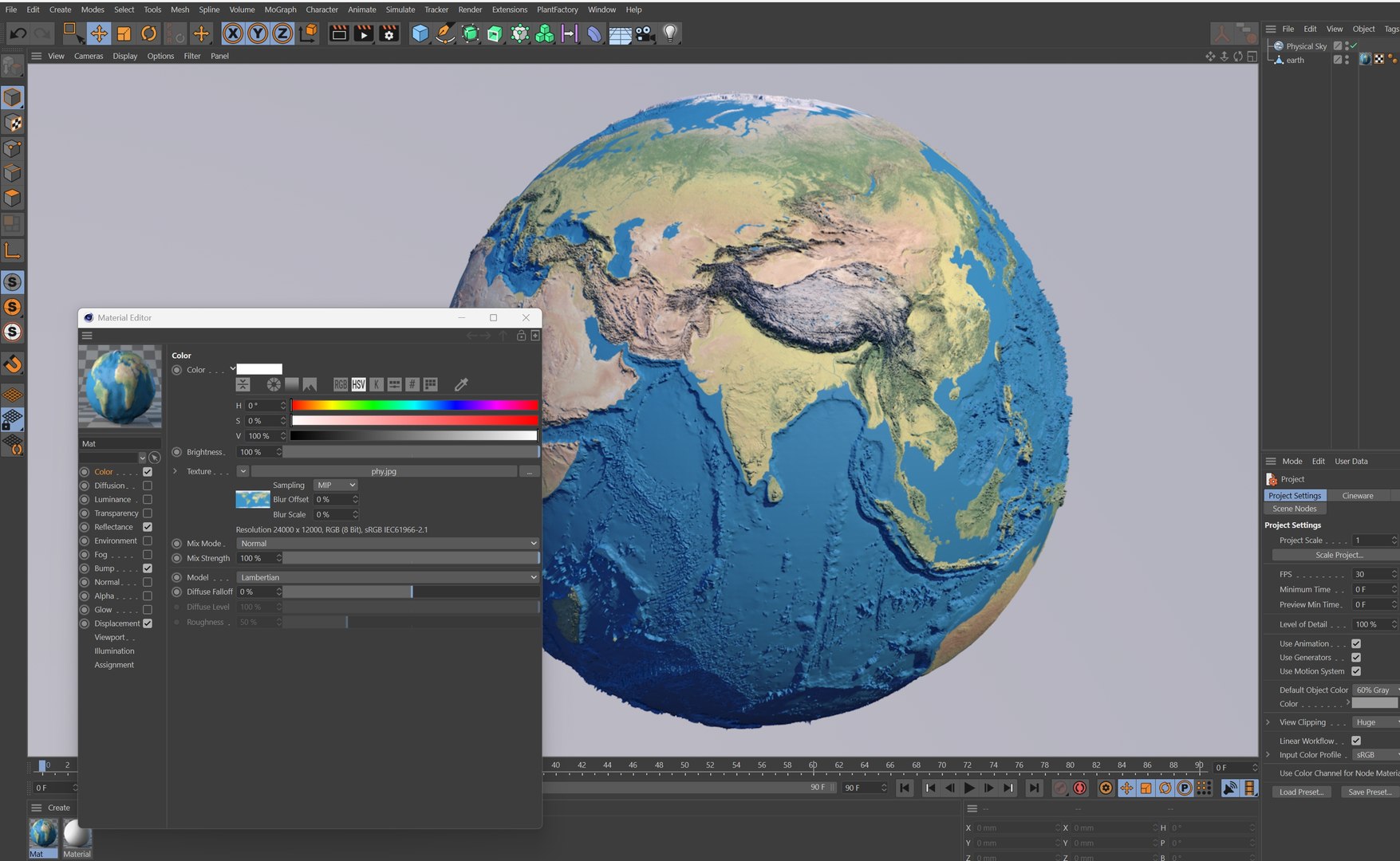 3D Earth Physical Map 3D Globe - TurboSquid 2347365
