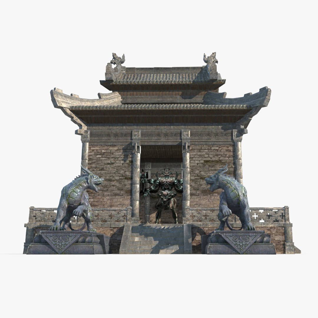Ancient Asian Architectural Temples 3D Model - TurboSquid 2034206