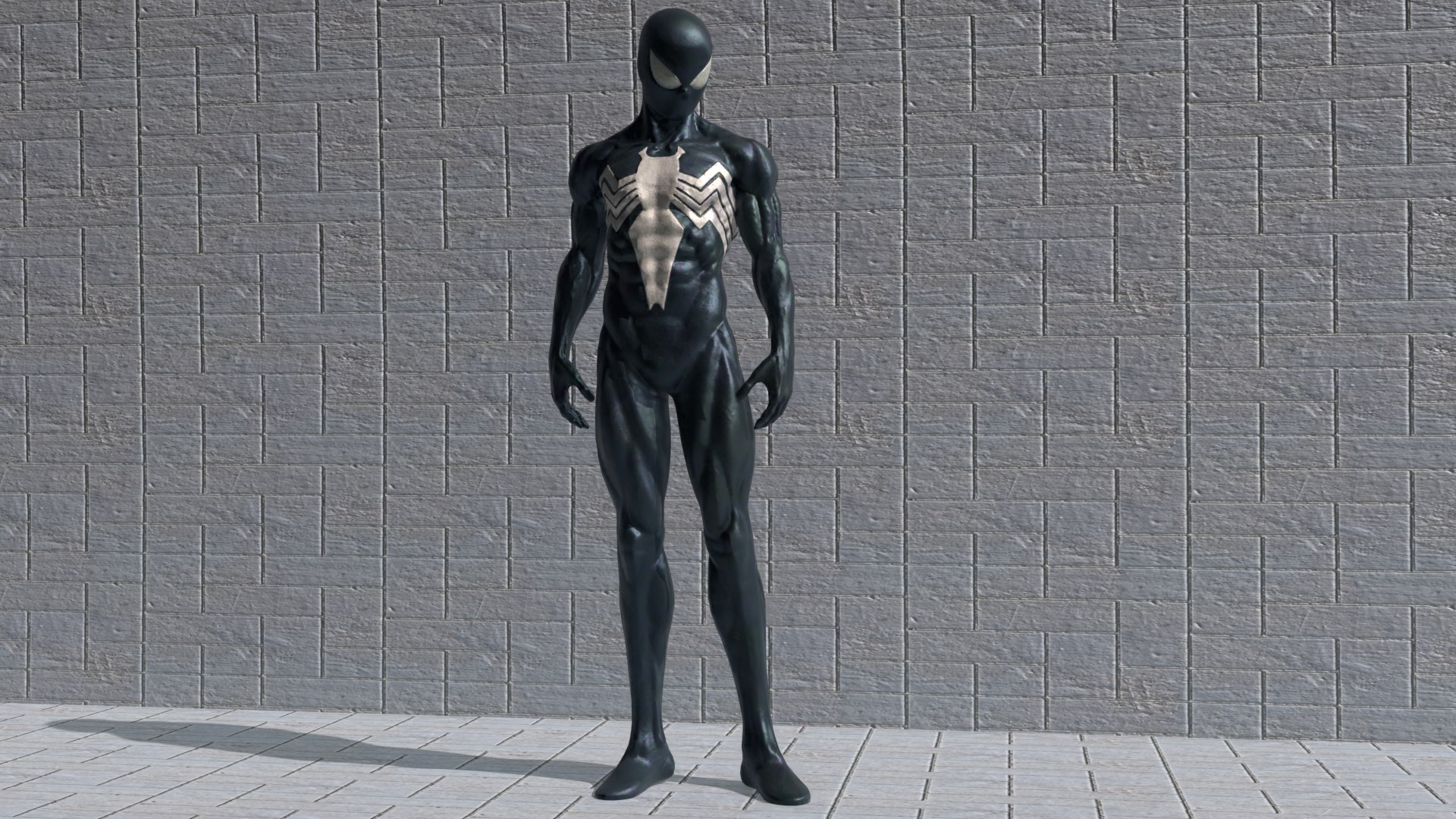 Symbiote SpiderMan Superhero 3D Model High Detail For Games Animation ...