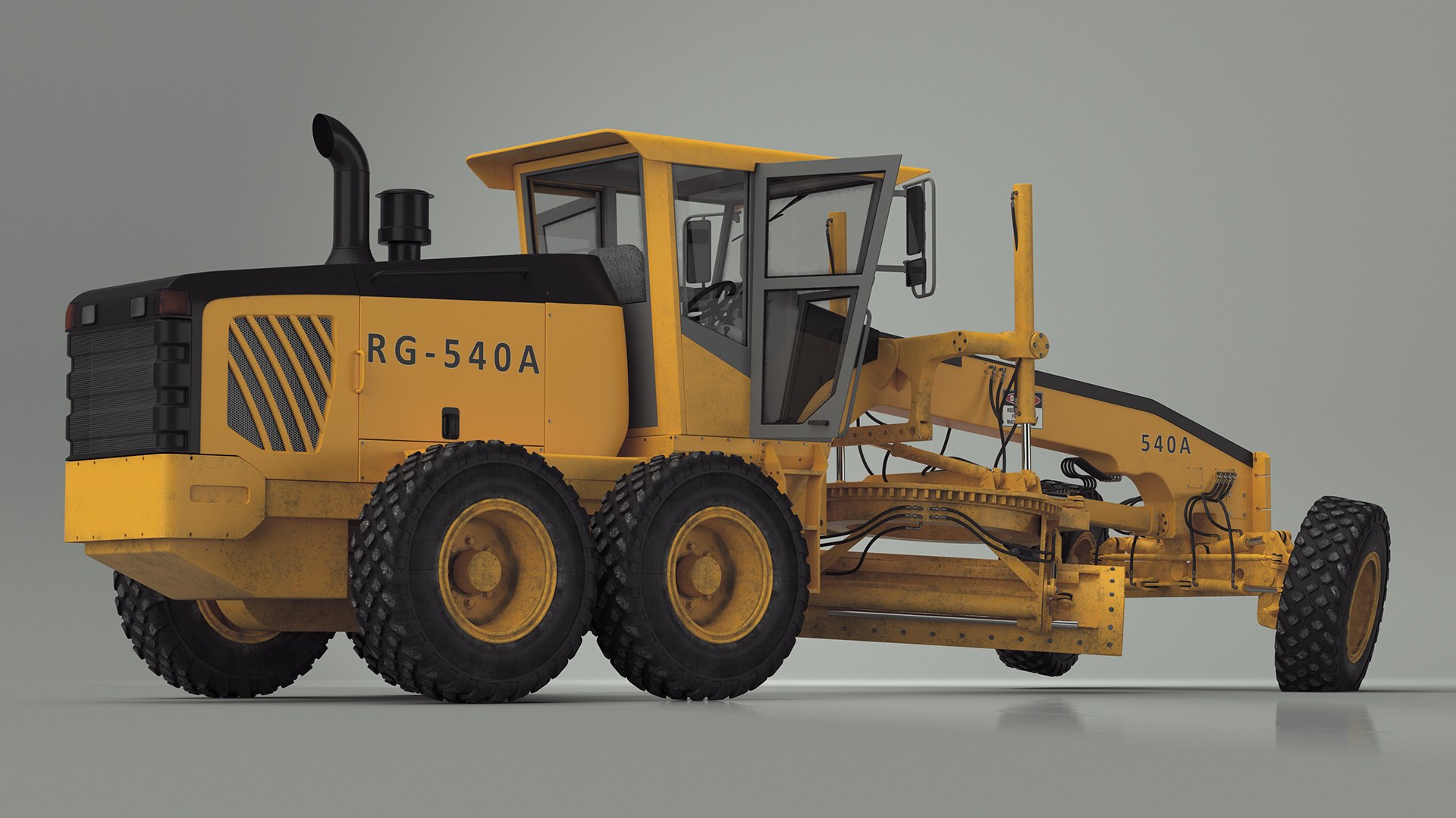 3D Motor Grader Construction Vehicle Rigged - TurboSquid 2248047