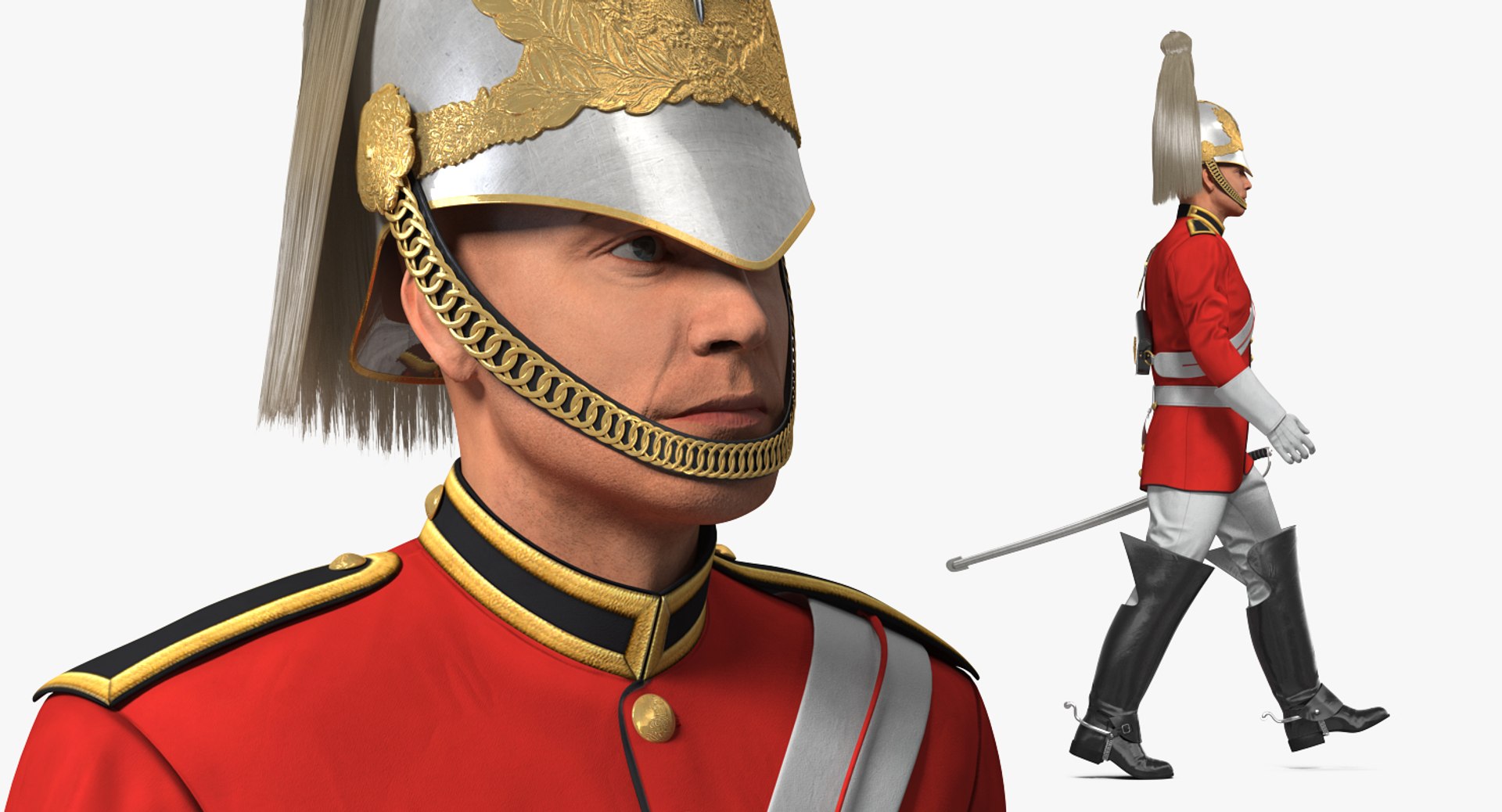 British Royal Lifeguard Walking 3D Model - TurboSquid 1195922