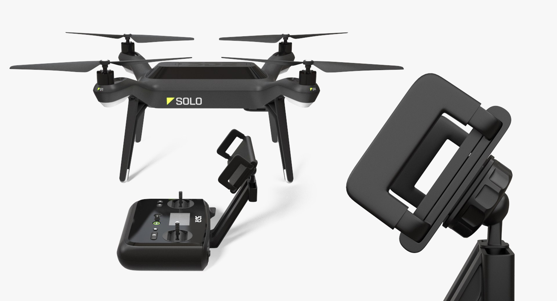 3dr solo drone quadcopter 3D - TurboSquid 1172258