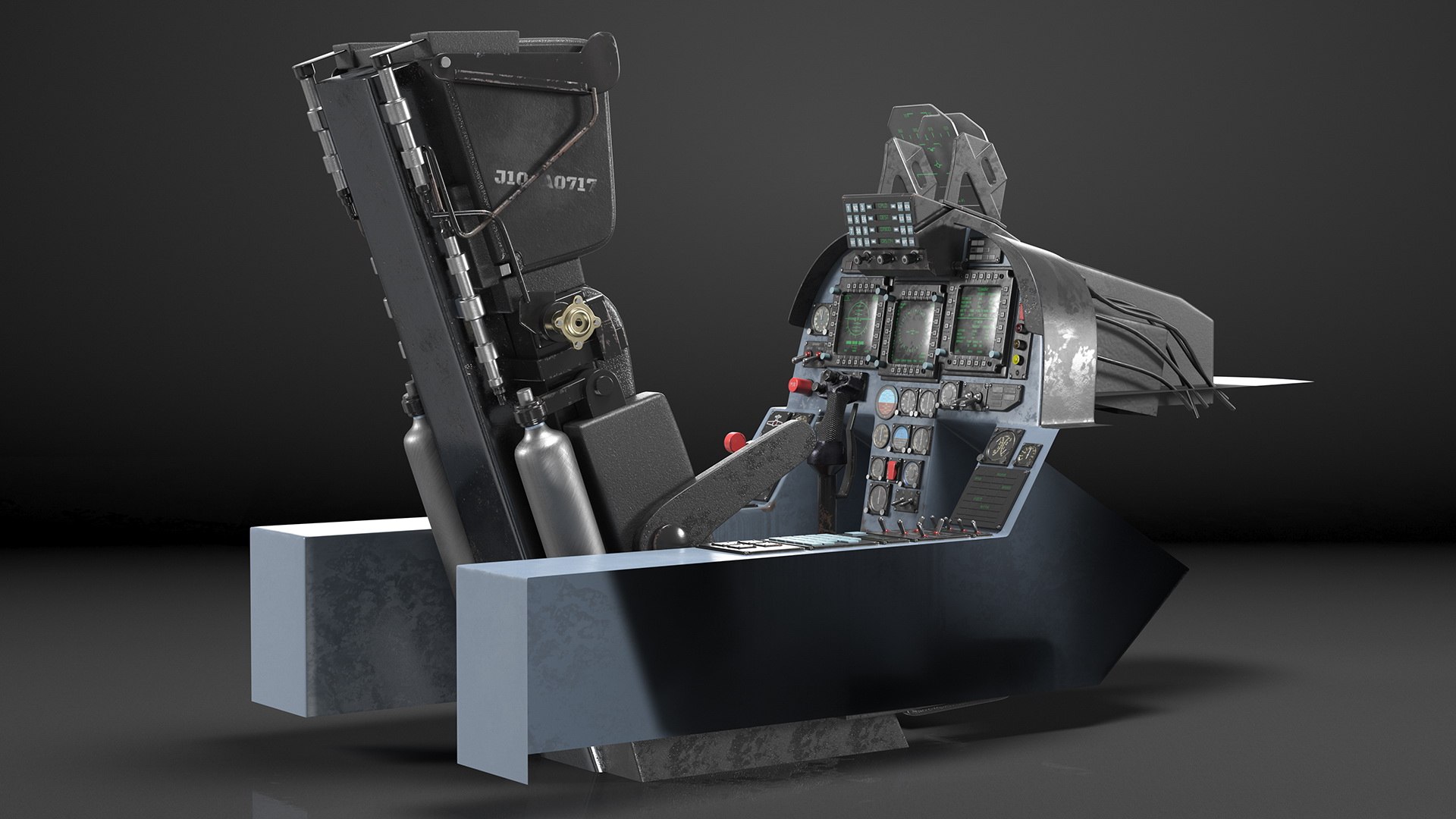 Chengdu J10 A Vigorous Dragon Cockpit 3D model - TurboSquid 1744190