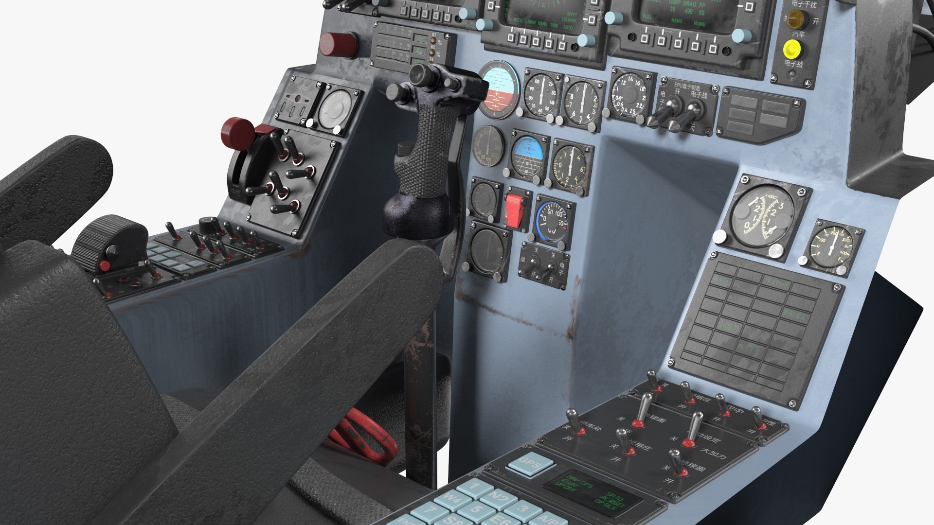 Chengdu J10 A Vigorous Dragon Cockpit 3D model - TurboSquid 1744190