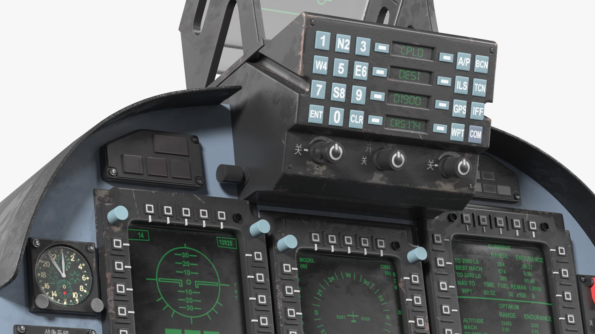 Chengdu J10 A Vigorous Dragon Cockpit 3D model - TurboSquid 1744190