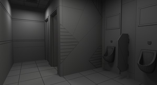 3D locker room interior design model - TurboSquid 1348252