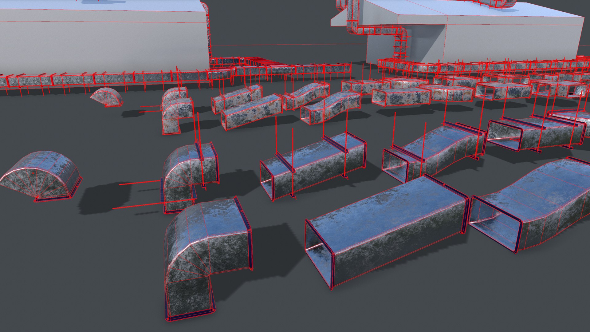 3D Pbr Vent Duct Pack - TurboSquid 1287068