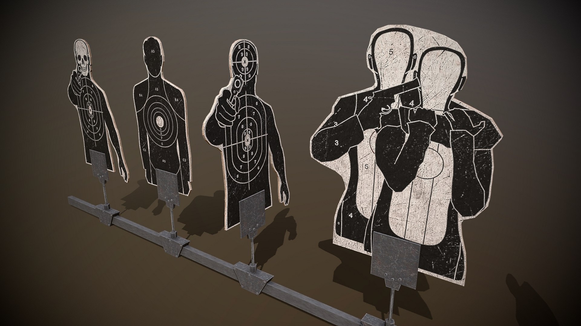 3D Shooting Targets Pack - TurboSquid 1489995