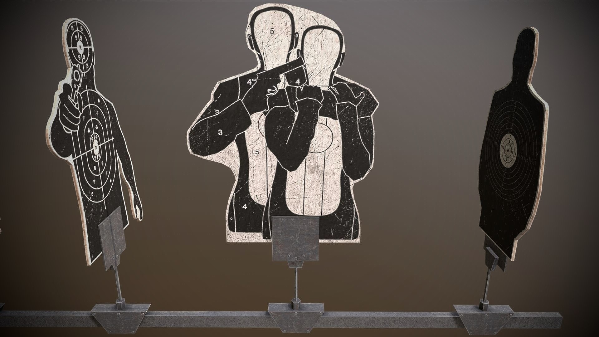 3D Shooting Targets Pack - TurboSquid 1489995