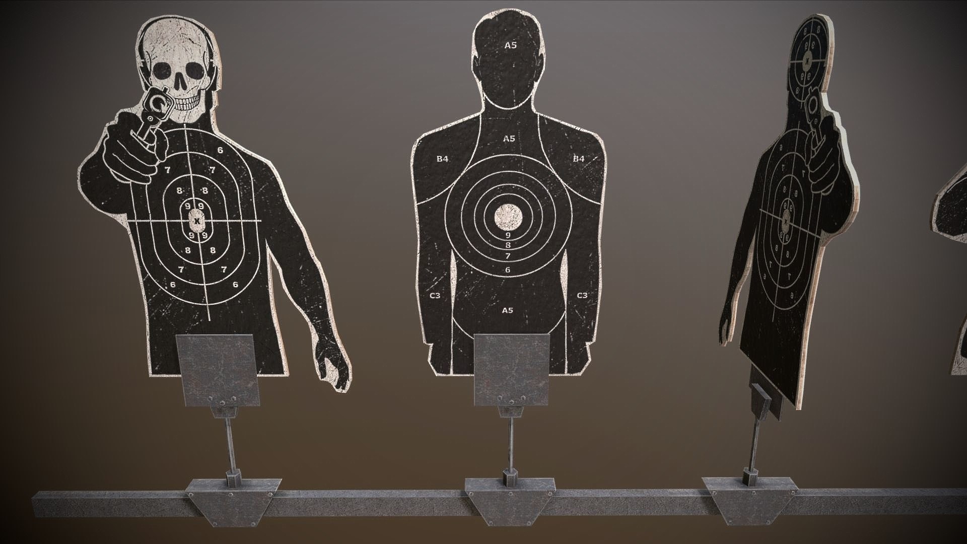 3D Shooting Targets Pack - TurboSquid 1489995