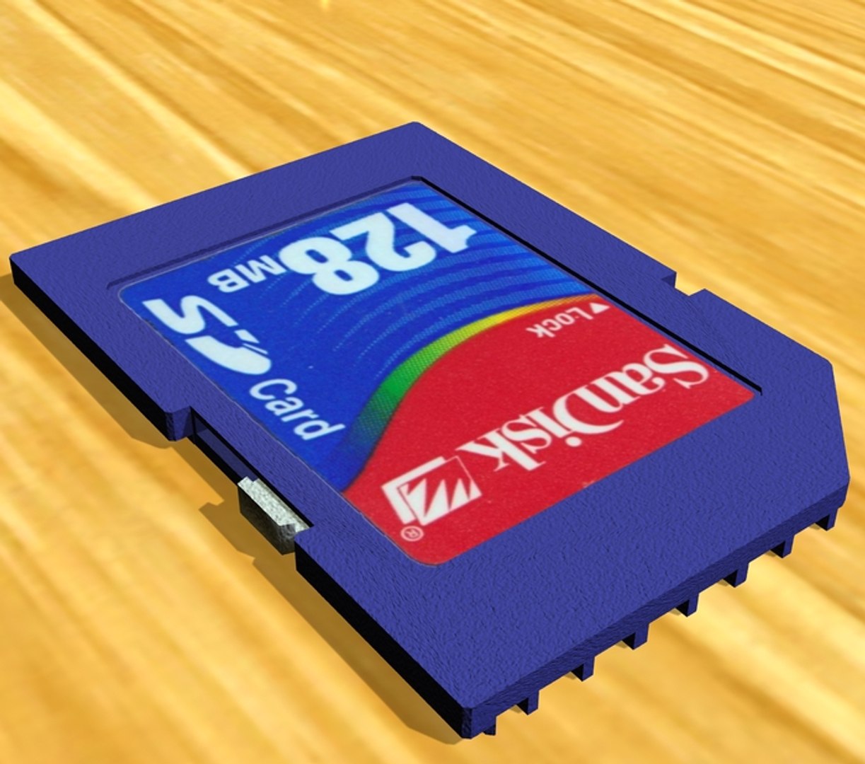 3d Model Sandisk Memory Card