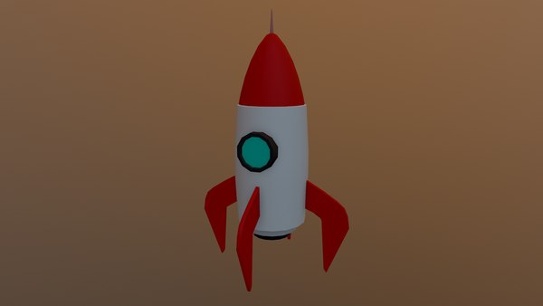 Cartoon Rocket 3D model - TurboSquid 2007287
