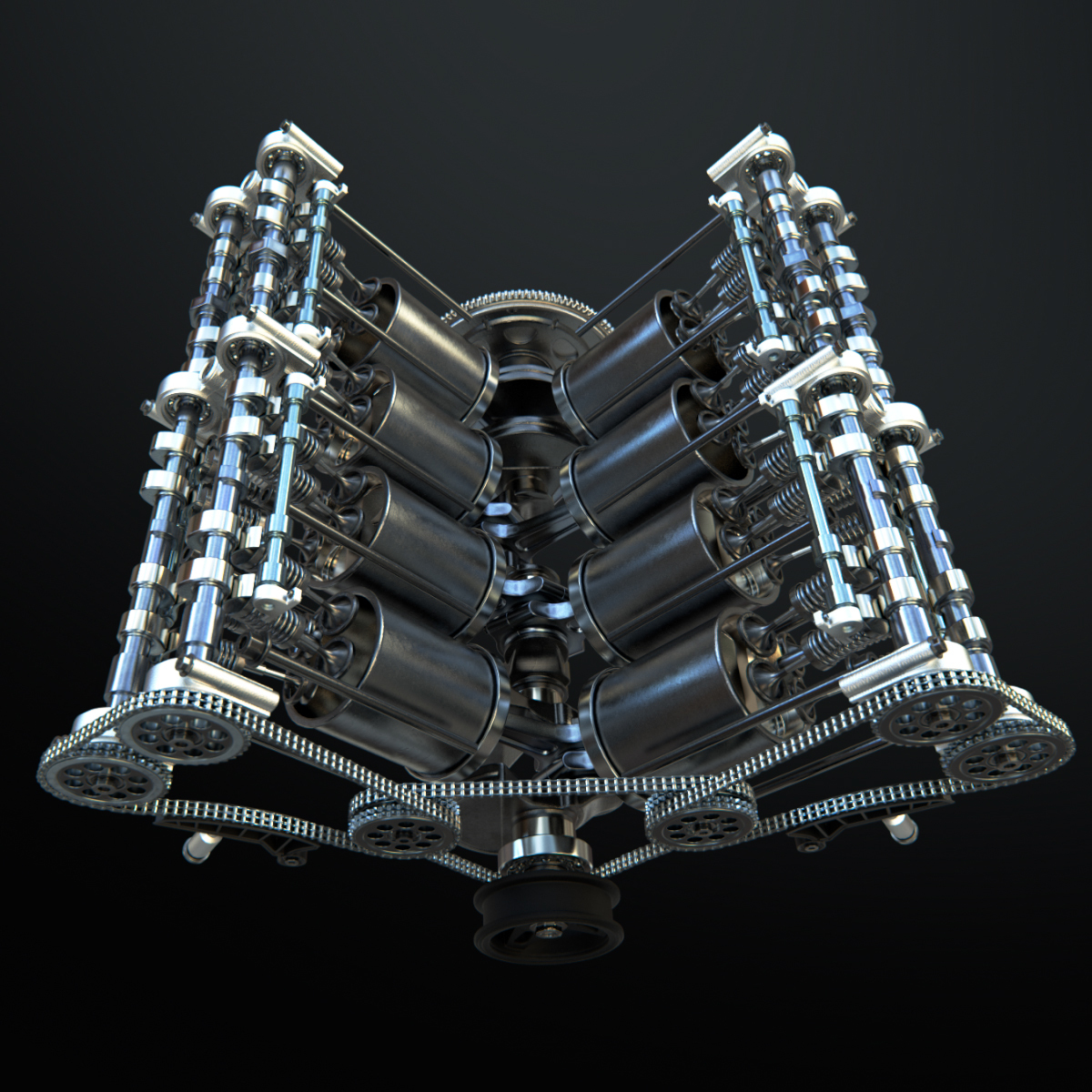 modelo 3d Motor V8 trabajando animado - TurboSquid 1610164