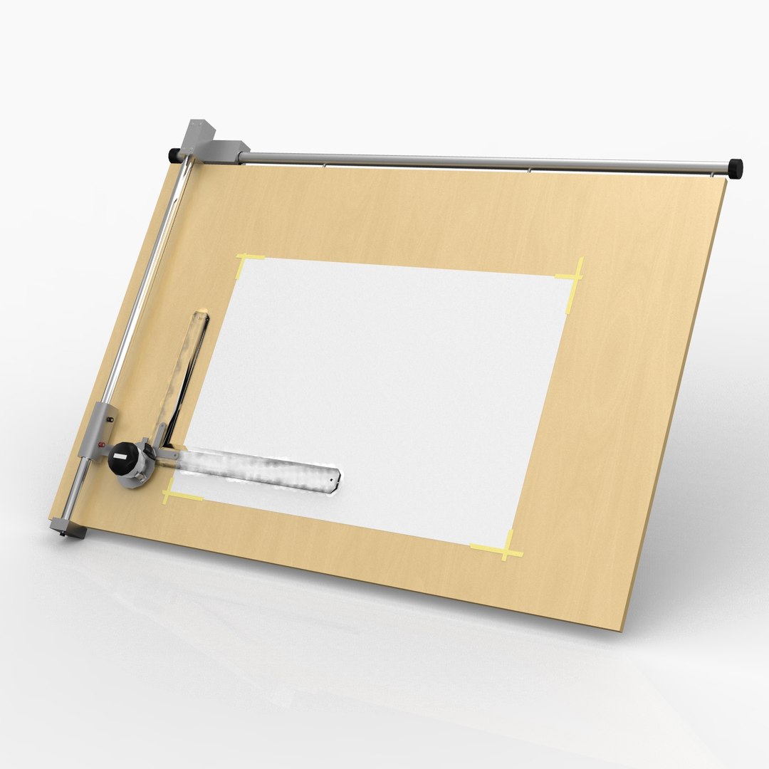 3d Old Drafting Track Machine Model