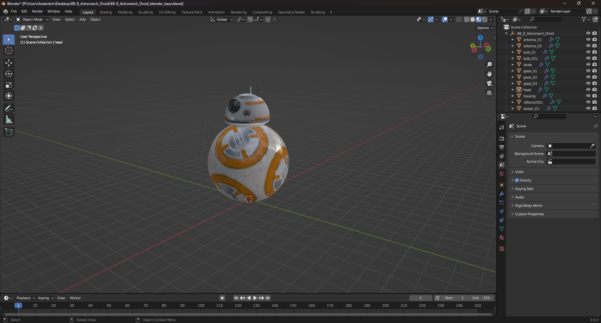 3D BB-8 Astromech Droid - TurboSquid 2320237