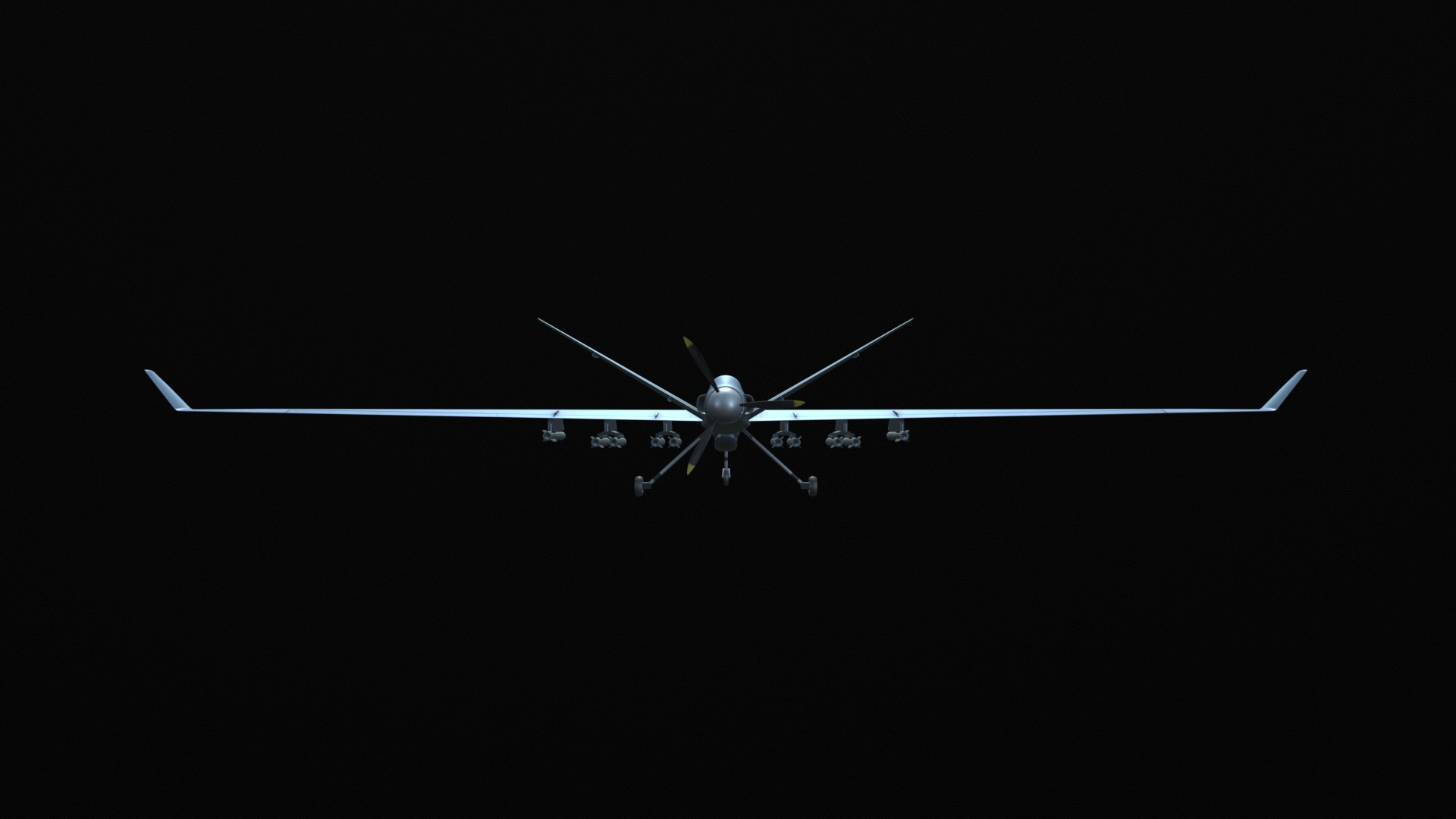 Asset - Army - UAV Wing Loong Ll - 3D MODEL Low-poly 3D Model ...