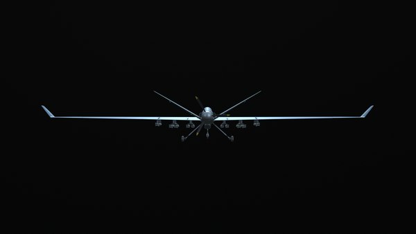 modelo 3d Activo - Ejército - UAV Wing Loong ll - MODELO 3D Low-poly ...