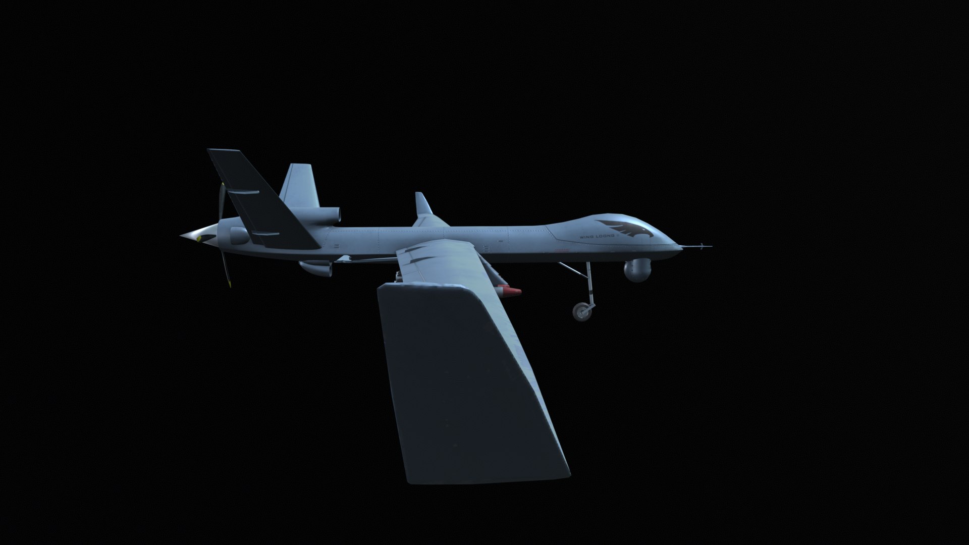 Asset - Army - UAV Wing Loong Ll - 3D MODEL Low-poly 3D Model ...