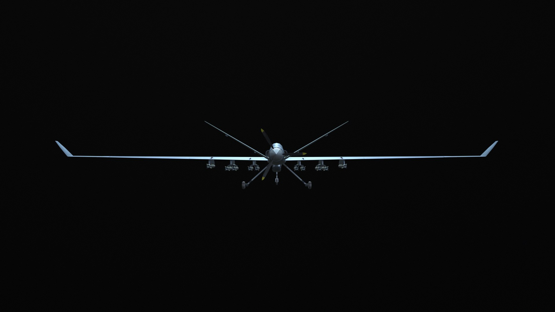 Asset - Army - UAV Wing Loong Ll - 3D MODEL Low-poly 3D Model ...