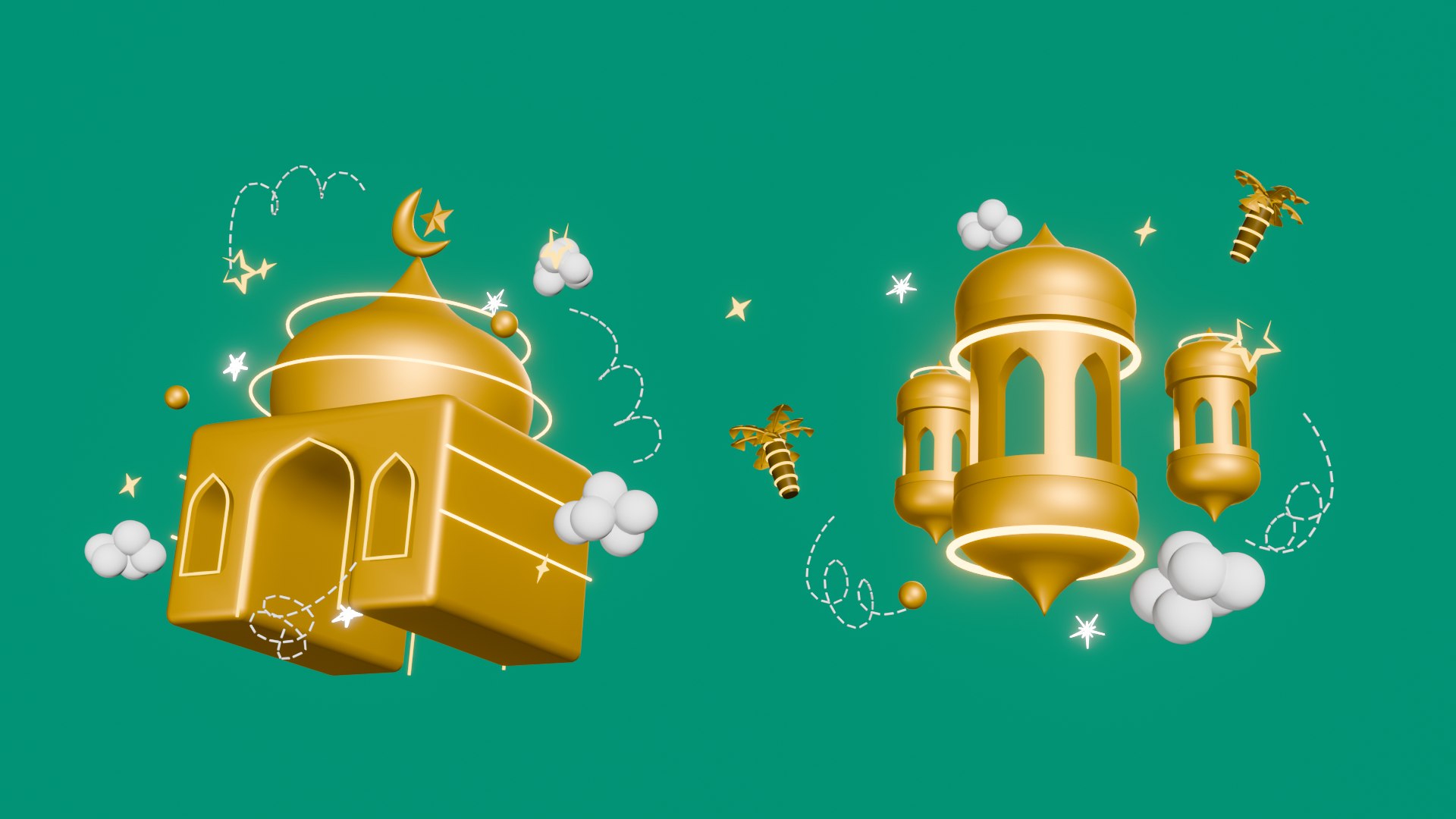 3D Ramadan Illustration Pack Vol 1 3D Model - TurboSquid 2207908