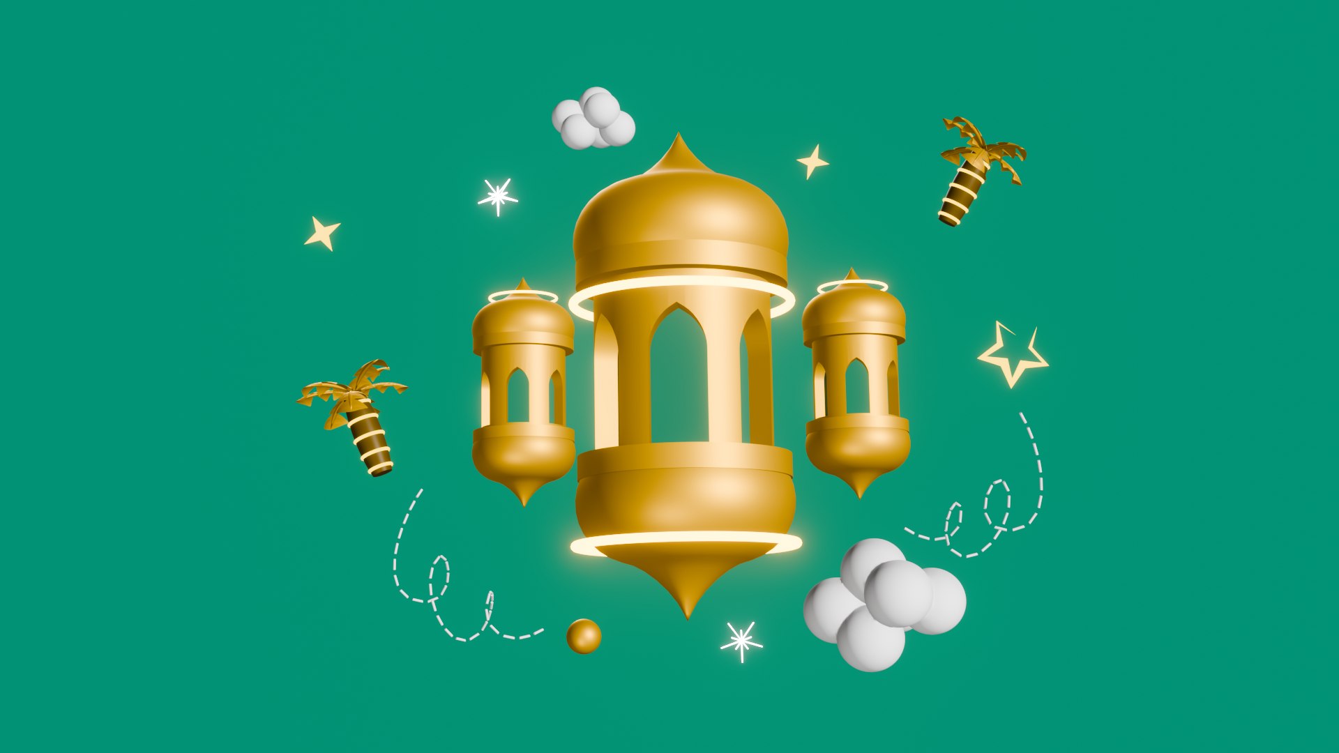 3D Ramadan Illustration Pack Vol 1 3D Model - TurboSquid 2207908