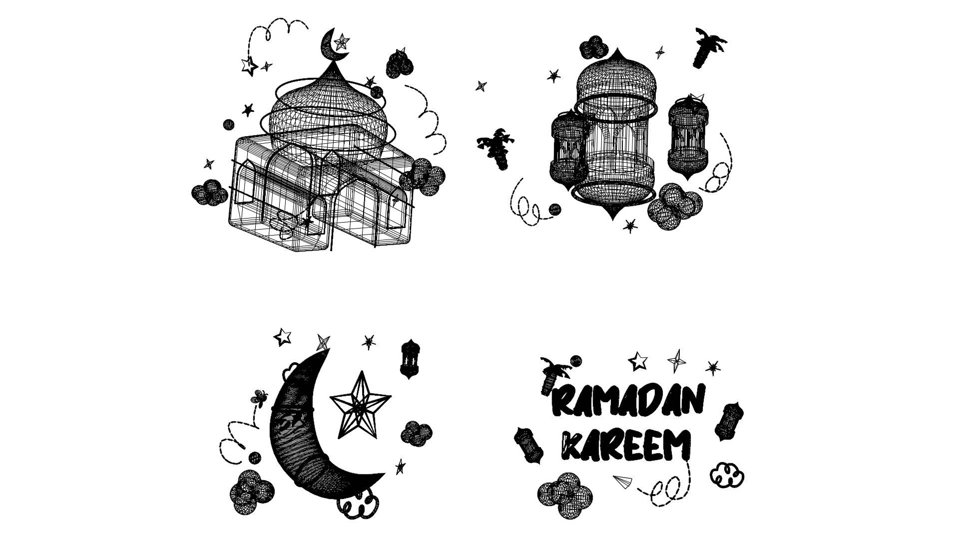 3D Ramadan Illustration Pack Vol 1 3D Model - TurboSquid 2207908