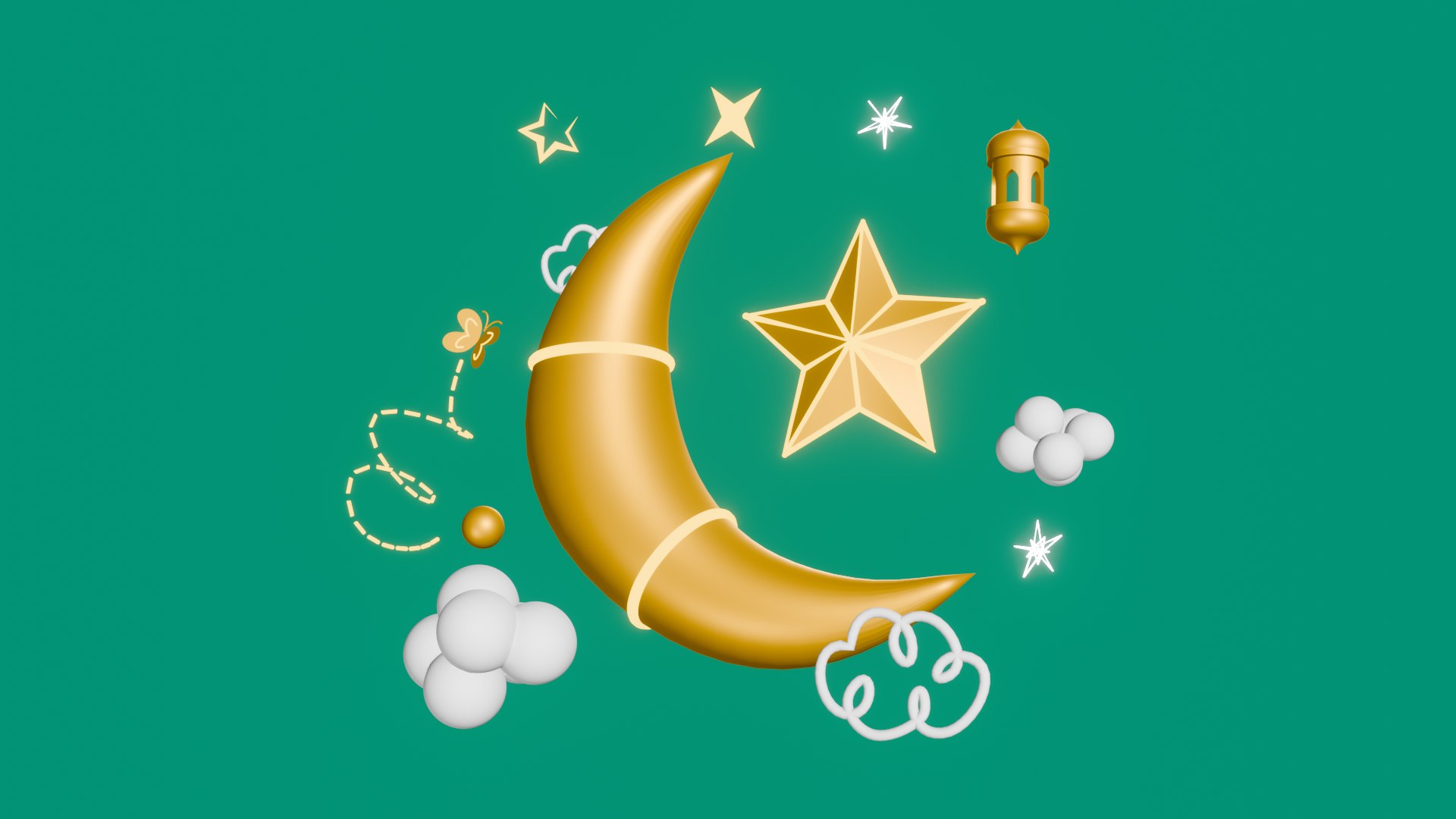 3D Ramadan Illustration Pack Vol 1 3D Model - TurboSquid 2207908