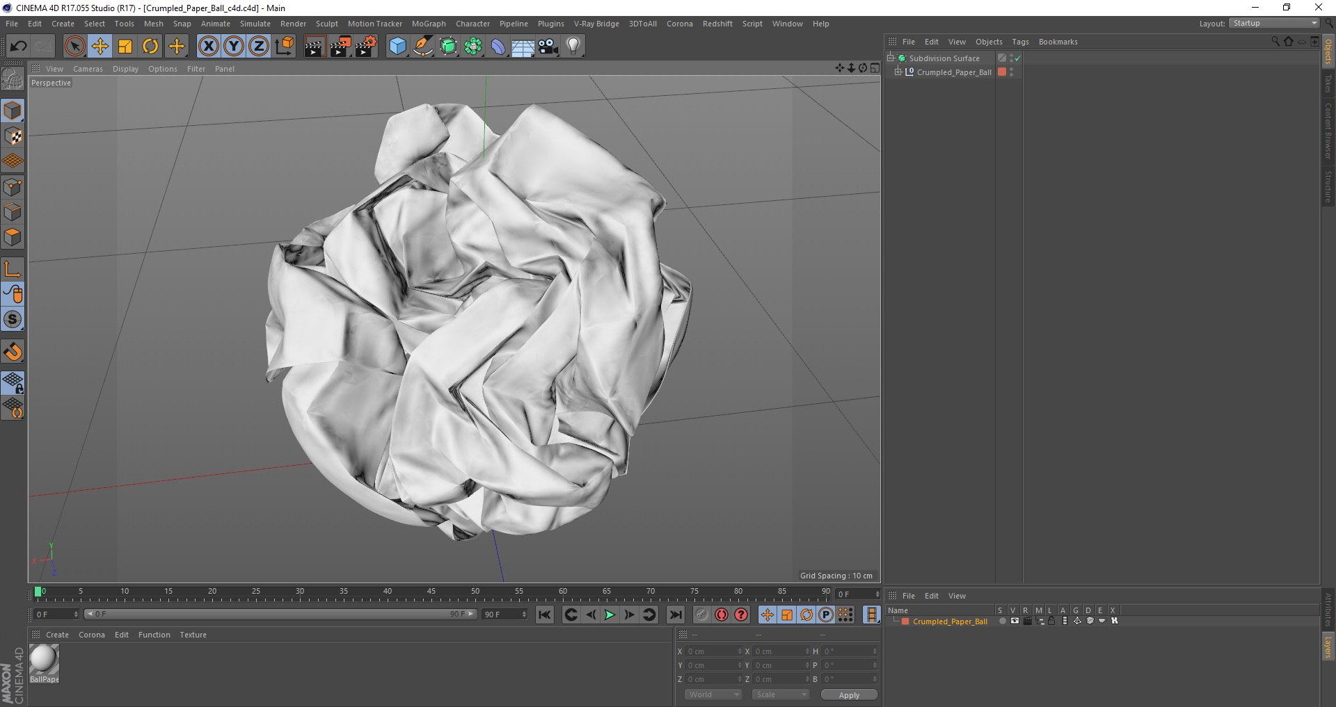 Crumpled Paper Ball 3D Model - TurboSquid 1511235