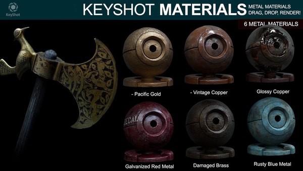 Metal Materials for Keyshot Part 43D模型 - TurboSquid 1959444